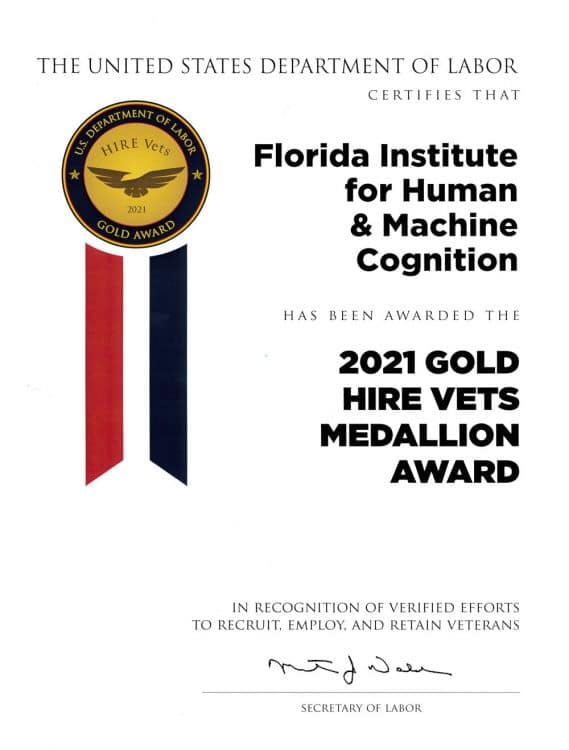 IHMC receives Medallion Award for hiring and recruiting military ...